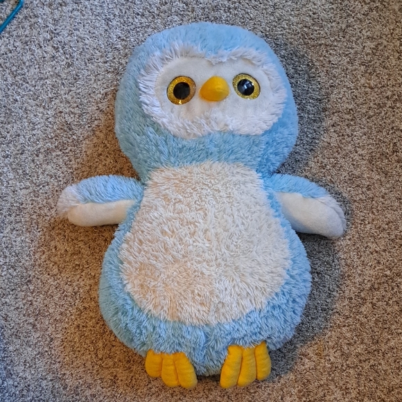 Goffa | Toys | Blue And White Plush Owl Toy Goffa | Poshmark